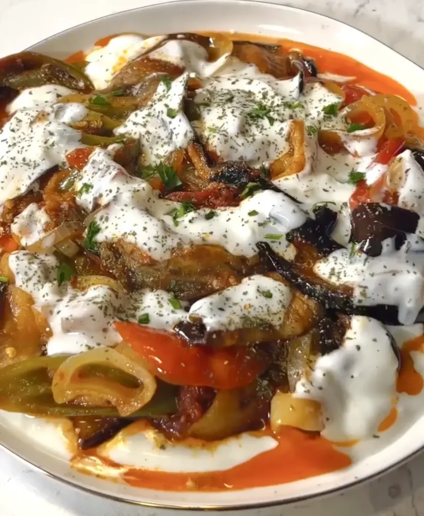 Borani Banjan - Afghan Eggplant Dish Made Vegan